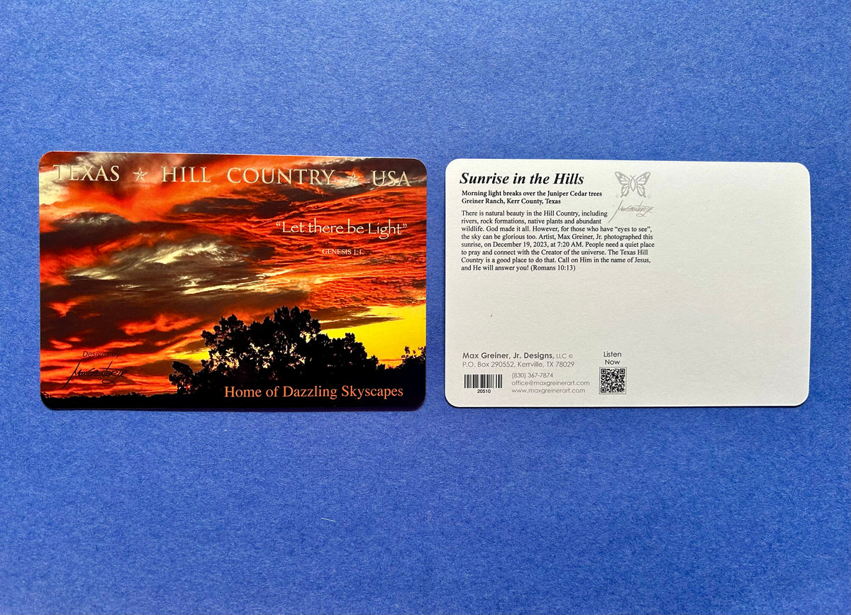 Postcard - Sunrise – Max Greiner Jr. Designs, LLC
