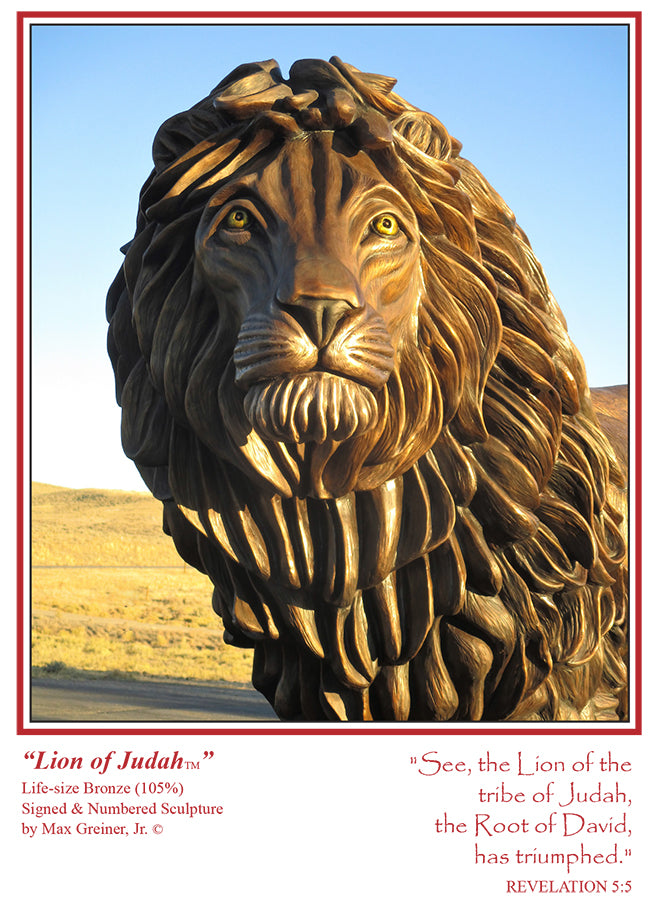 "Lion of Judah" Face - 6 Note Cards – Max Greiner Jr. Designs, LLC