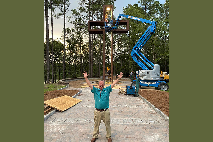 "The Empty Cross" 40' Cor-ten Steel – Max Greiner Jr. Designs, LLC